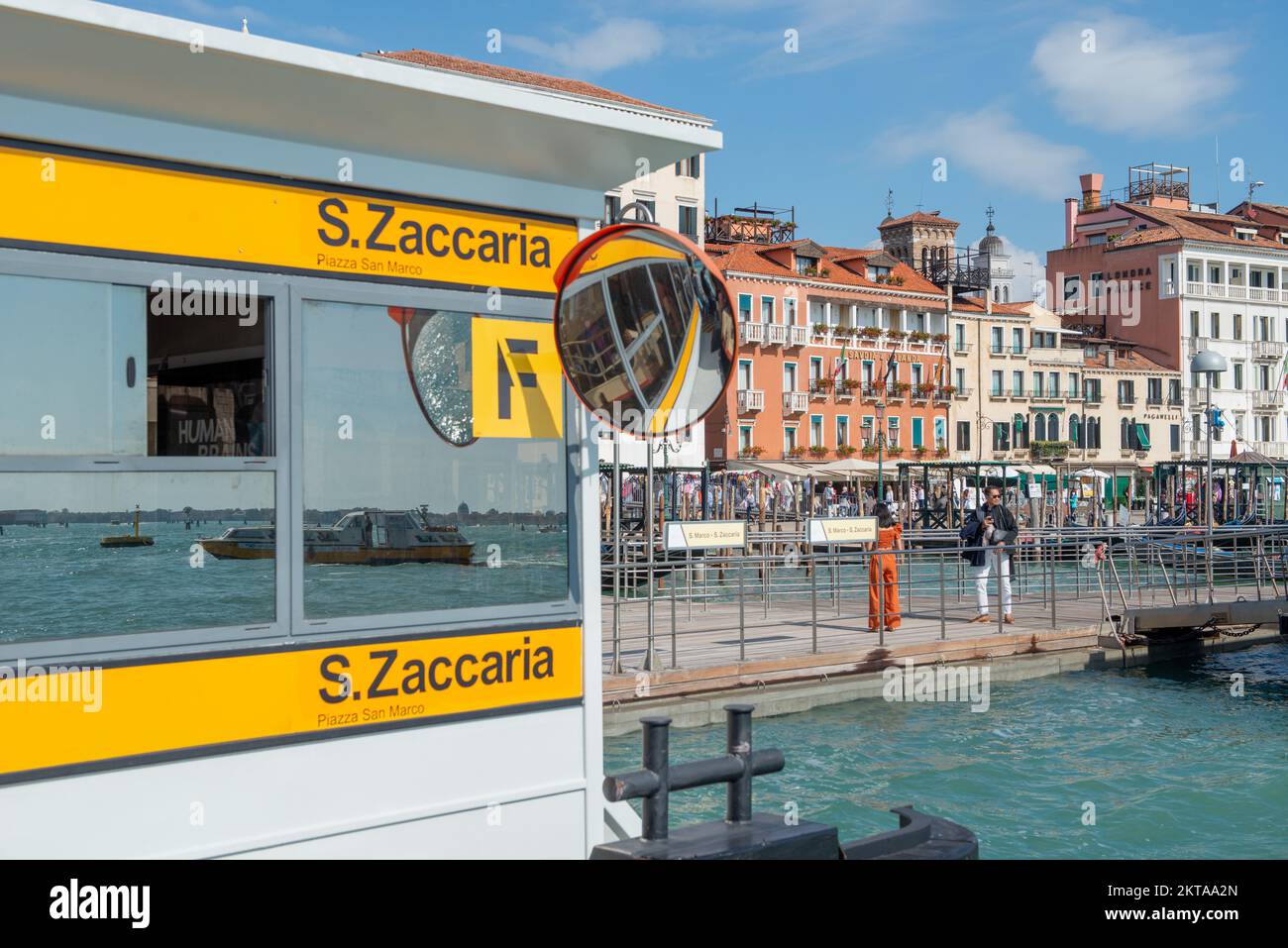 Venice Italy September 27 2022:Ferry stop in San Marco square of venice ...