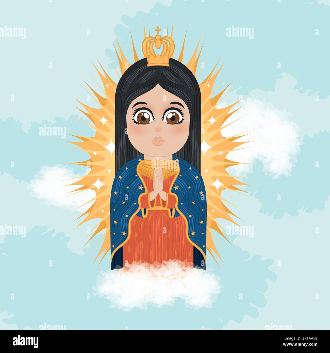 Isolated cute virgin mary character Vector Stock Vector Image & Art - Alamy