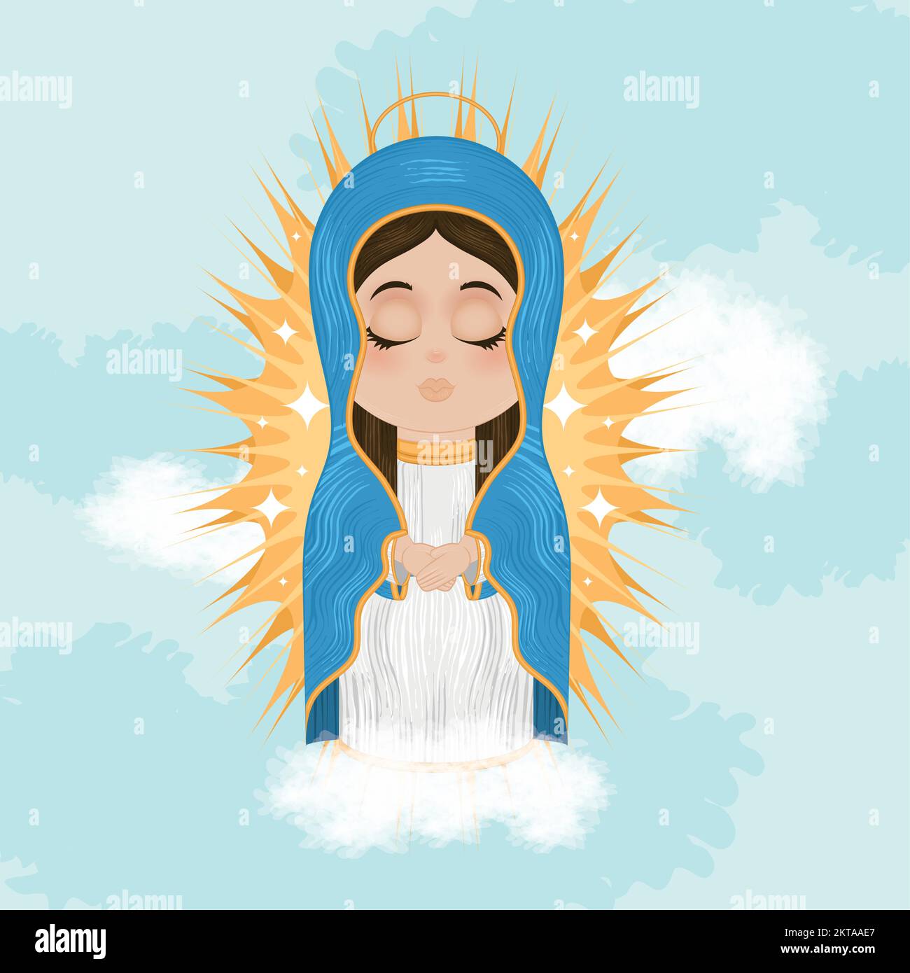 Isolated cute virgin mary character Vector Stock Vector Image & Art - Alamy