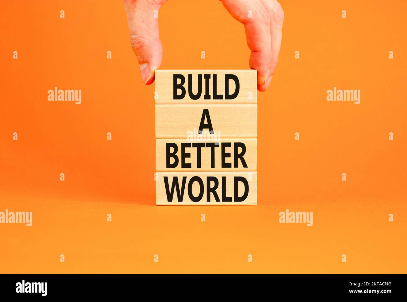 Build a better world symbol. Concept words Build a better world on ...
