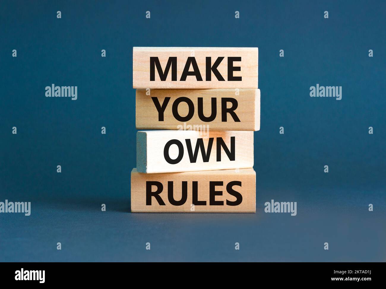 Make your own rules symbol. Concept words Make your own rules on wooden ...
