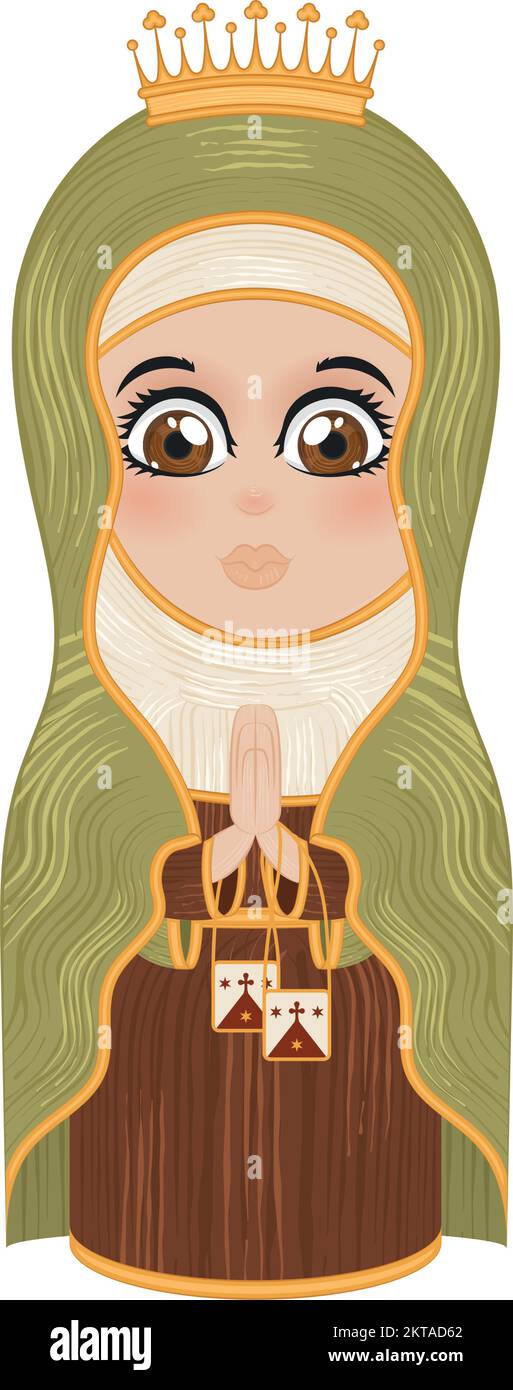 Isolated cute virgin mary character Vector Stock Vector Image & Art - Alamy