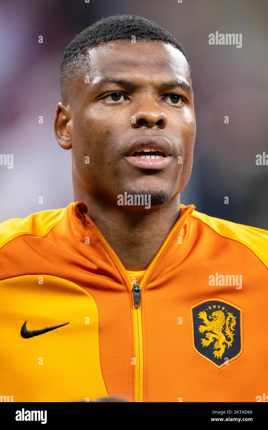 Denzel Dumfries of Netherlands during the FIFA World Cup Qatar 2022 ...