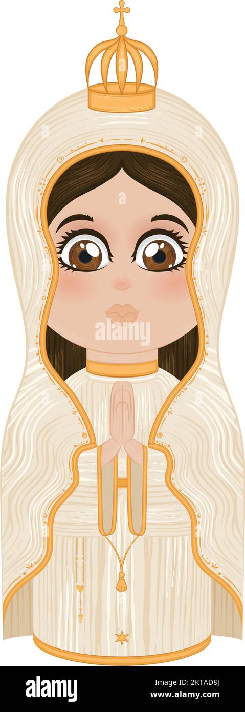 Isolated cute virgin mary character Vector Stock Vector Image & Art - Alamy