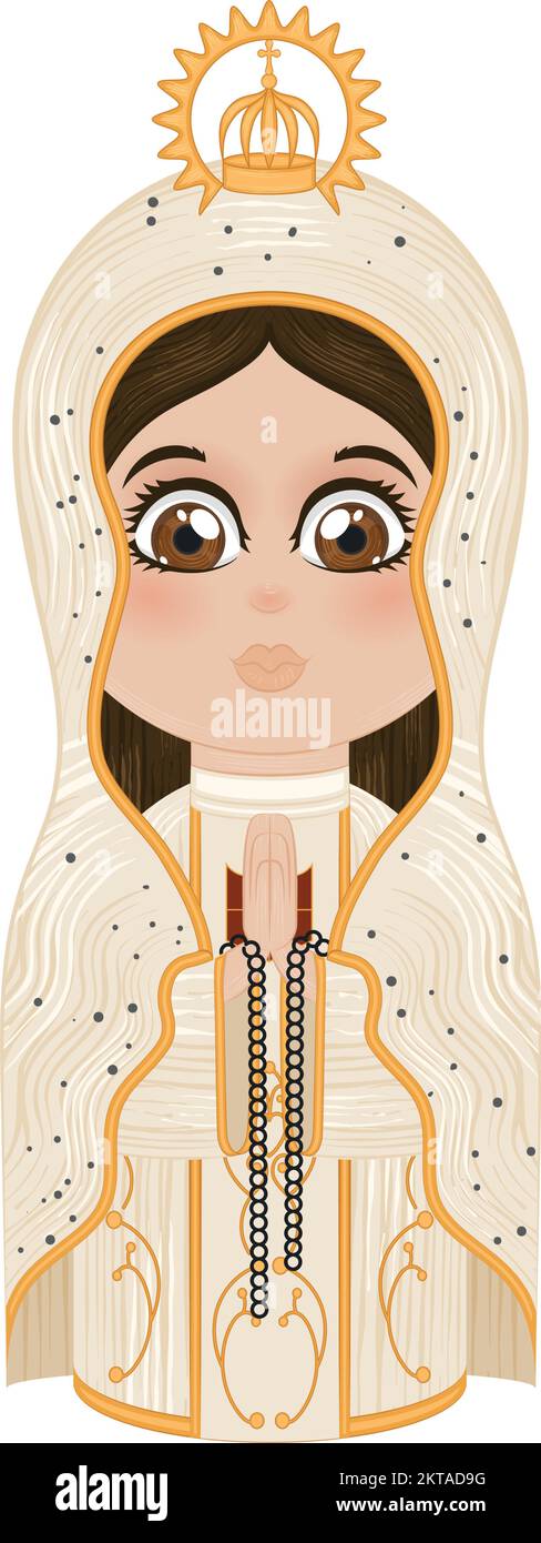 Isolated cute virgin mary character Vector Stock Vector Image & Art - Alamy