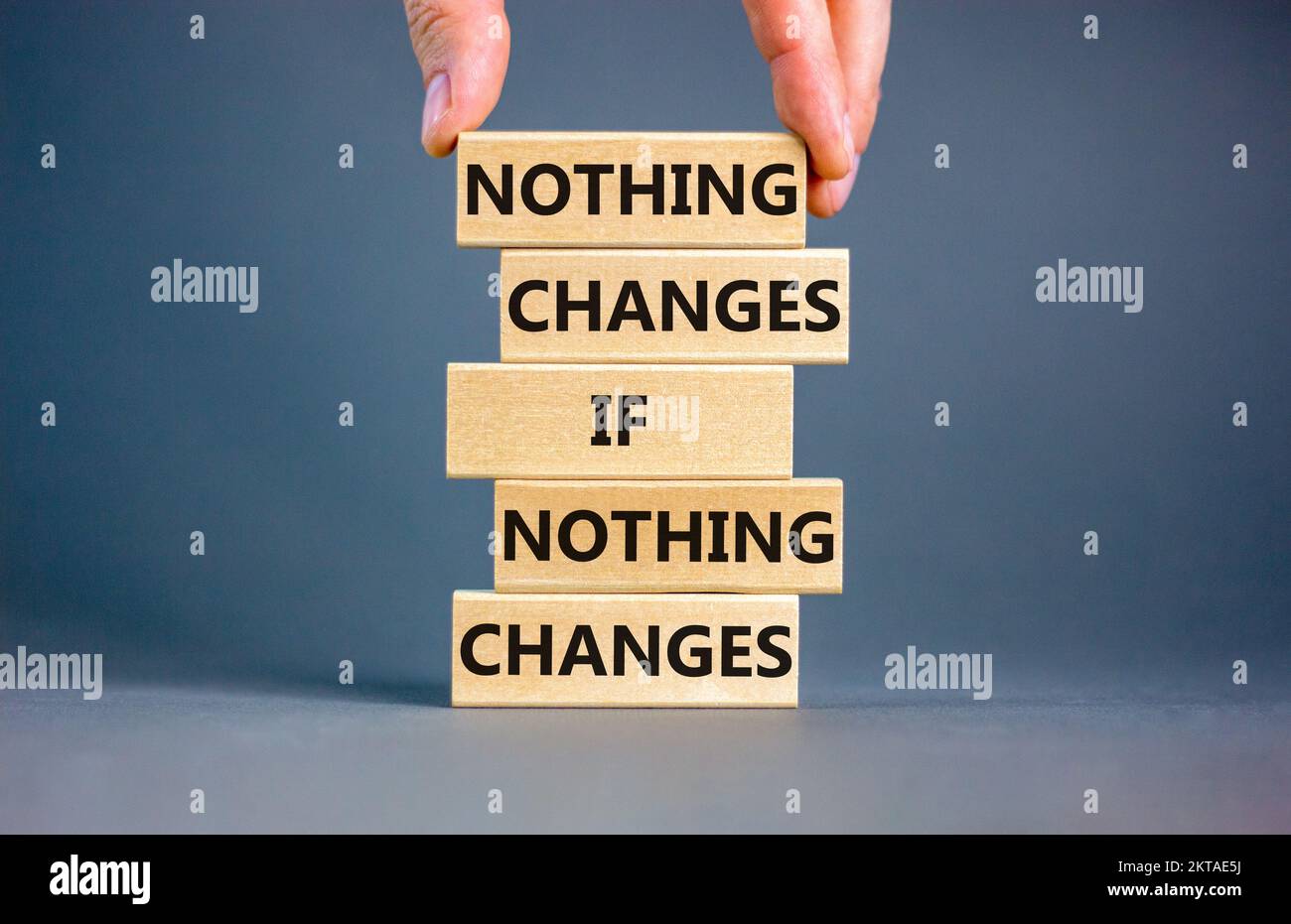 Nothing change symbol. Concept words Nothing changes if nothing changes ...