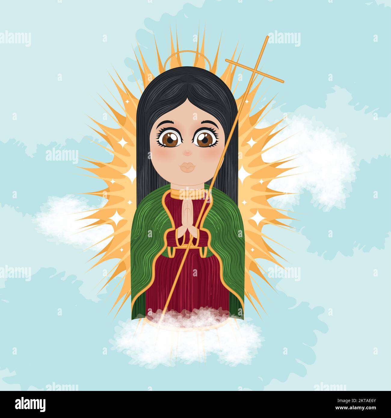 Isolated cute virgin mary character Vector Stock Vector Image & Art - Alamy