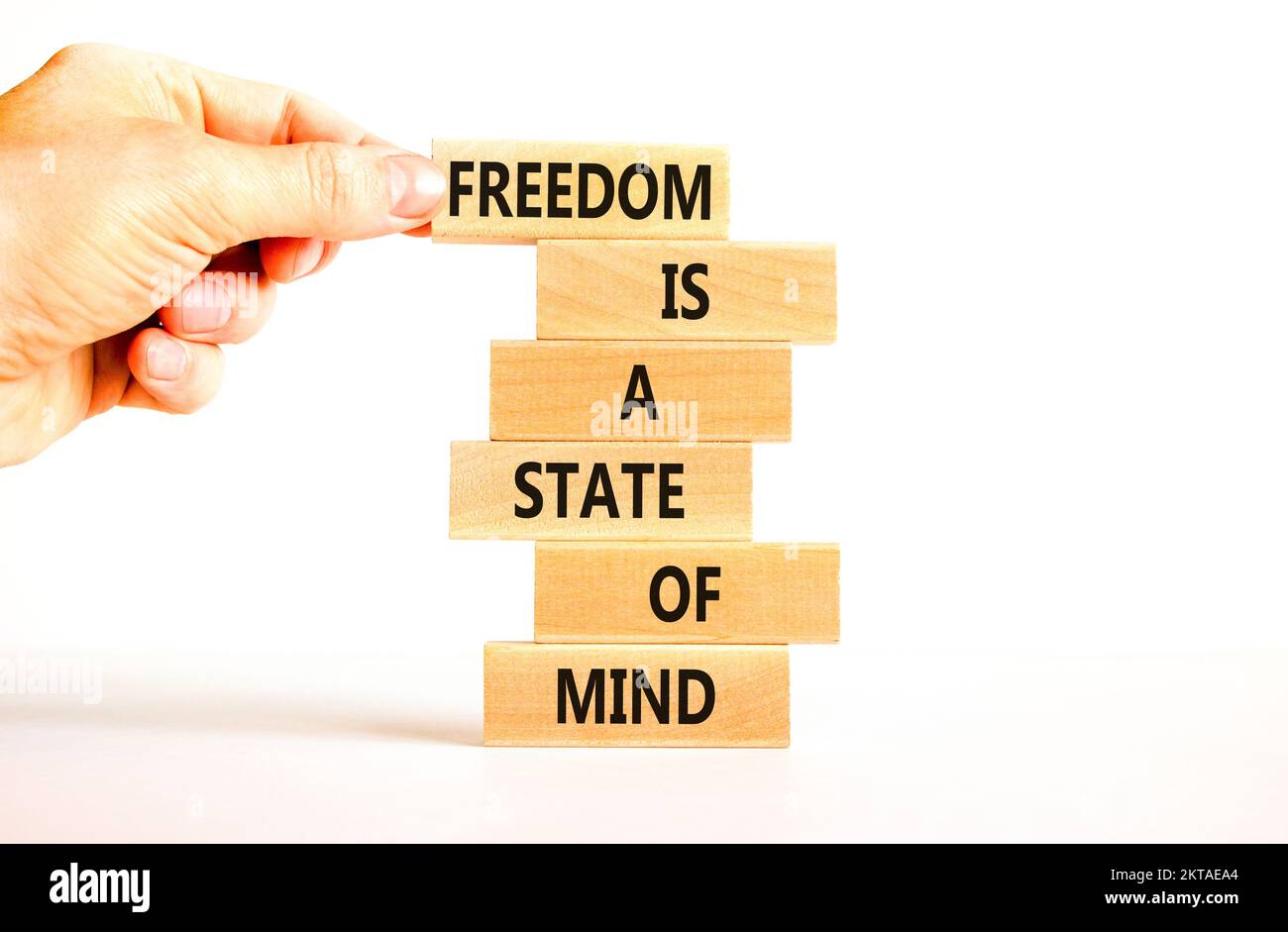 Freedom in mind symbol. Concept words Freedom is a state of mind on ...