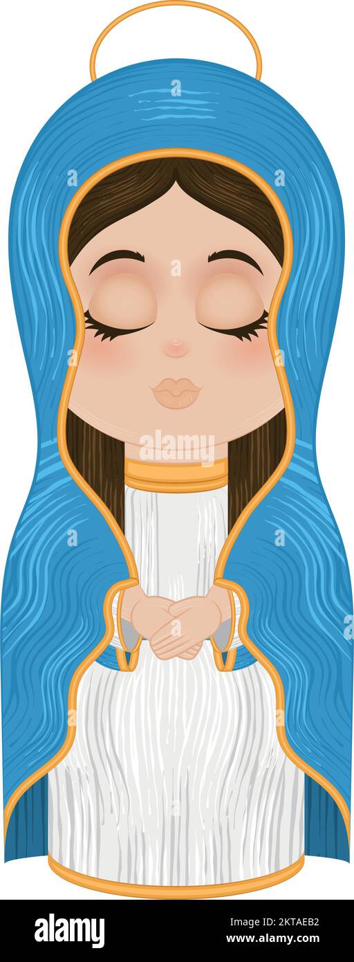 Isolated cute virgin mary character Vector Stock Vector Image & Art - Alamy