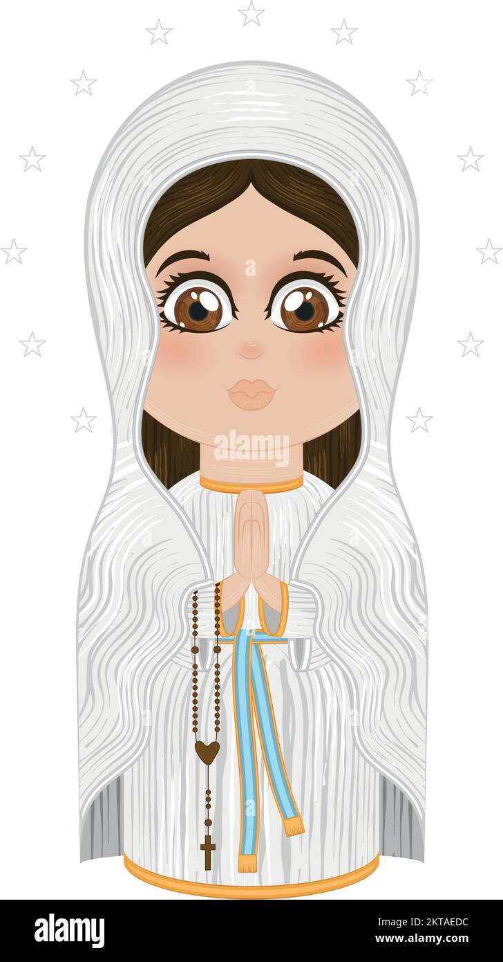 Isolated cute virgin mary character Vector Stock Vector Image & Art - Alamy