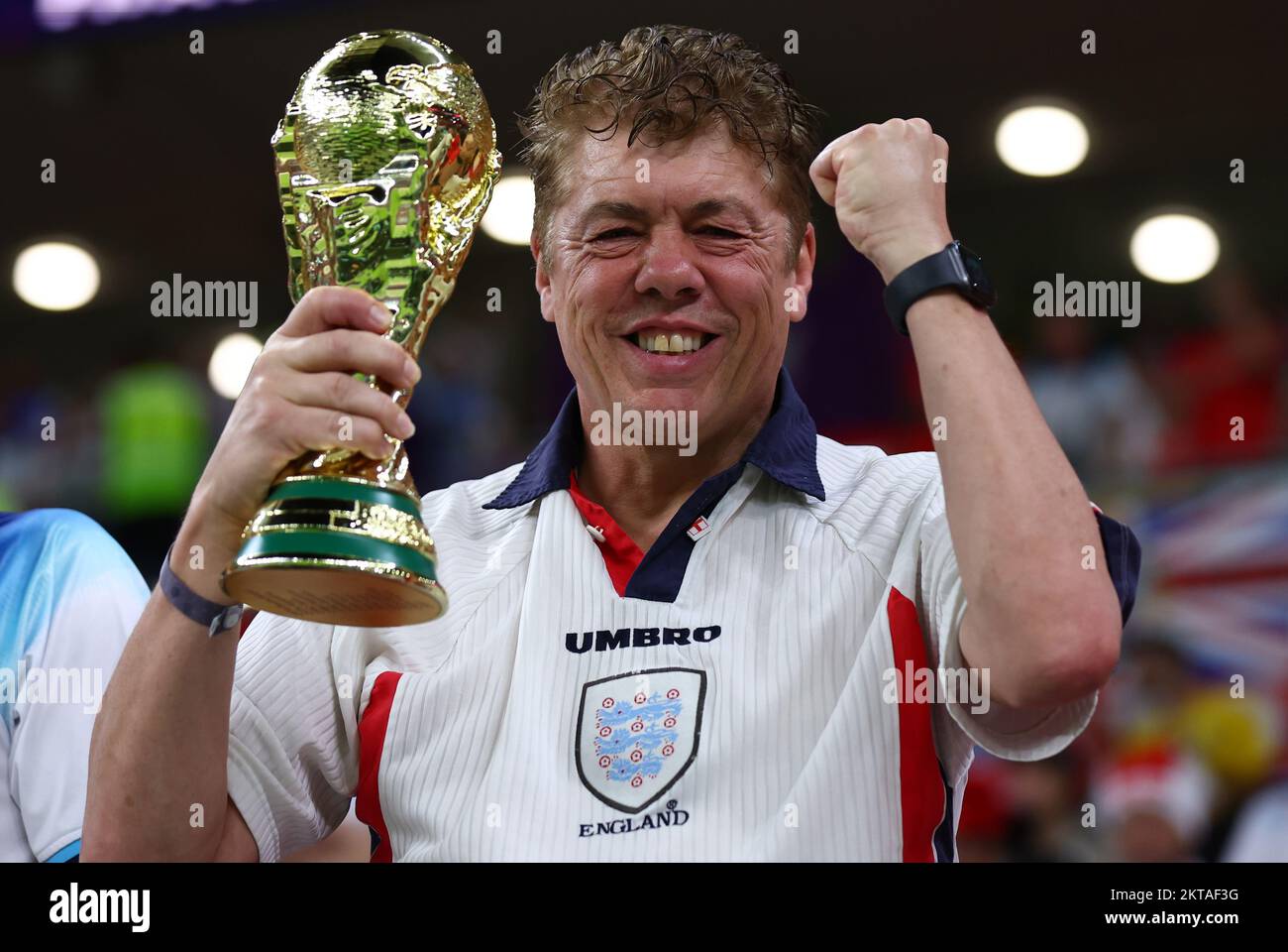 Al Rayyan, Qatar, 29th November 2022. England fan during the FIFA World ...
