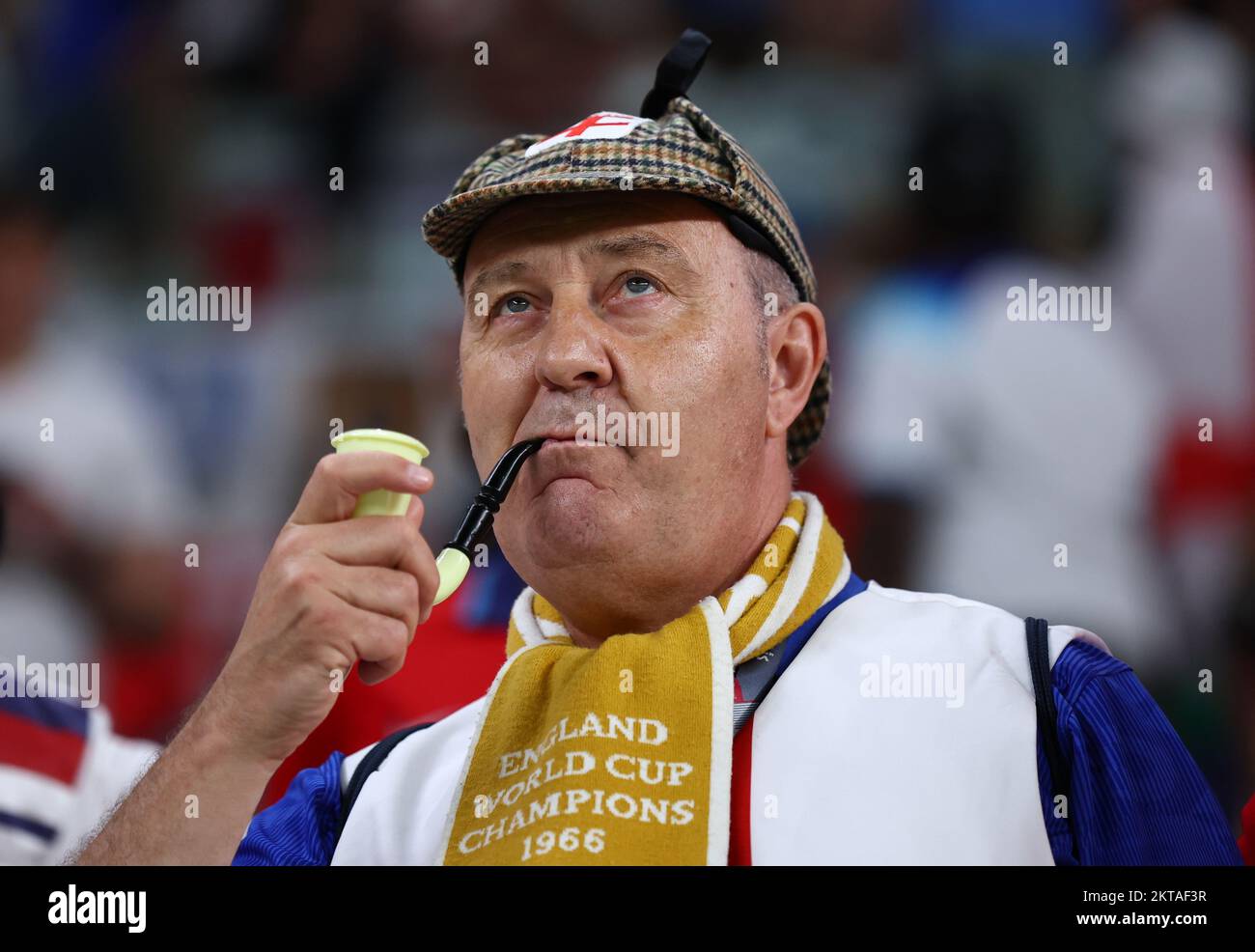 Al Rayyan, Qatar, 29th November 2022. England fan during the FIFA World ...