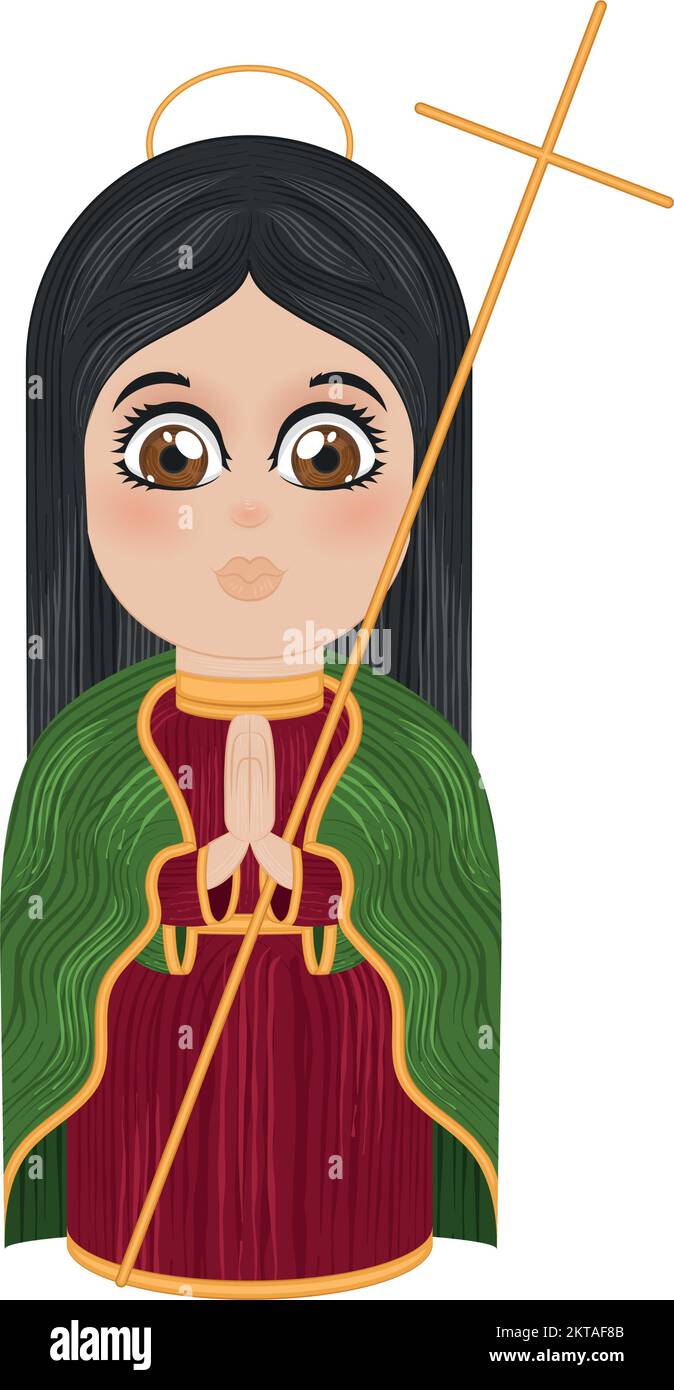 Isolated cute virgin mary character Vector Stock Vector Image & Art - Alamy