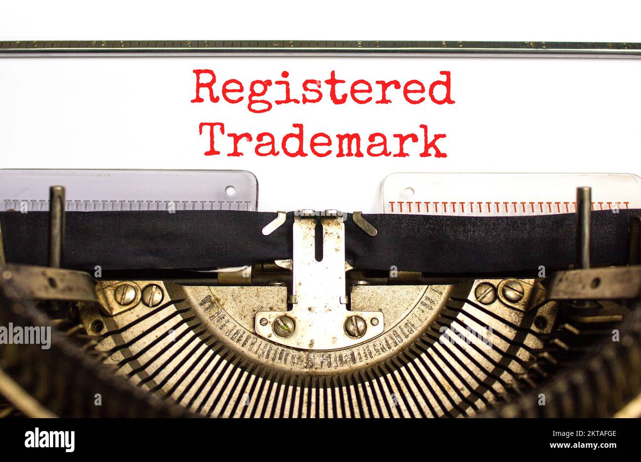 Registered trademark symbol. Concept word Registered trademark typed on ...