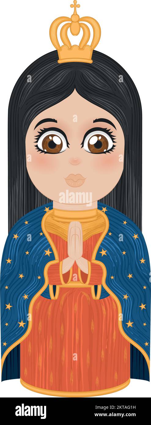 Isolated cute virgin mary character Vector Stock Vector Image & Art - Alamy
