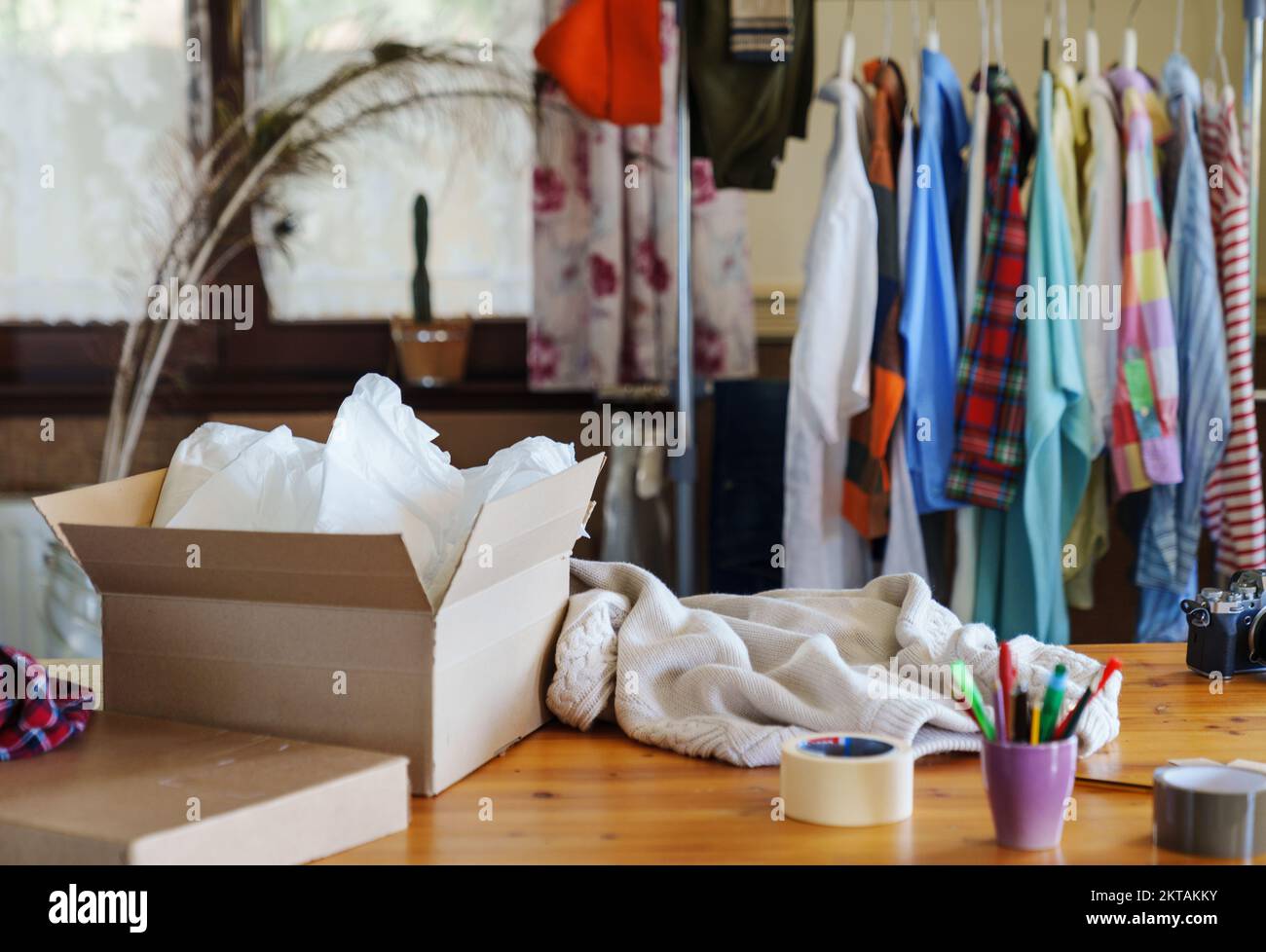 Pre owned clothes resale Stock Photo - Alamy