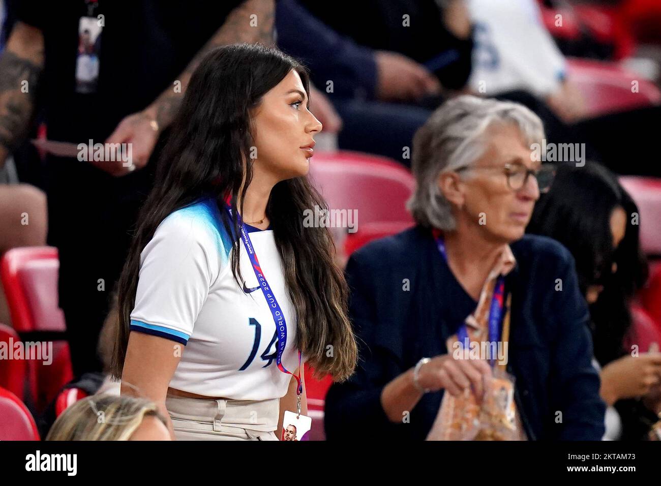 Ashleigh Behan girlfriend of England's Kalvin Phillips before the FIFA ...