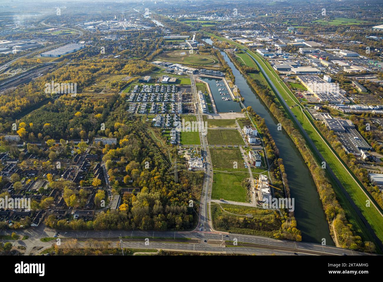 Aerial view, port quarter Graf Bismarck at marina Stoelting-Marina ...