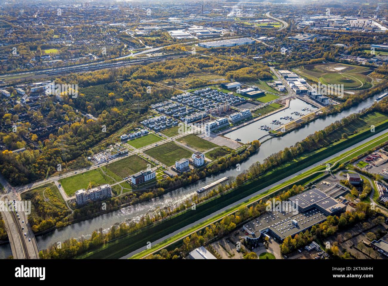 Aerial view, port quarter Graf Bismarck at marina Stoelting-Marina ...