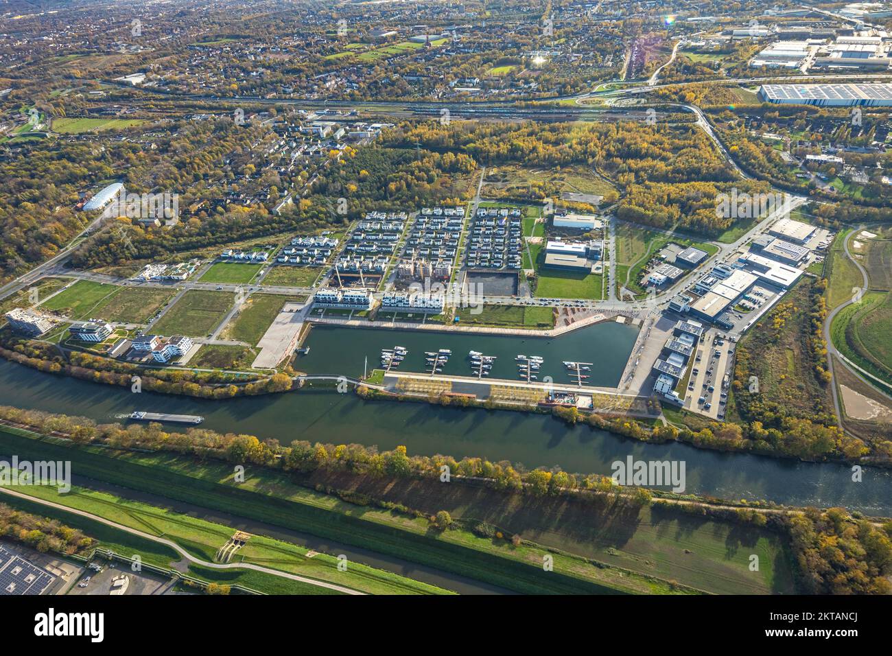 Aerial view, port quarter Graf Bismarck at marina Stoelting-Marina ...