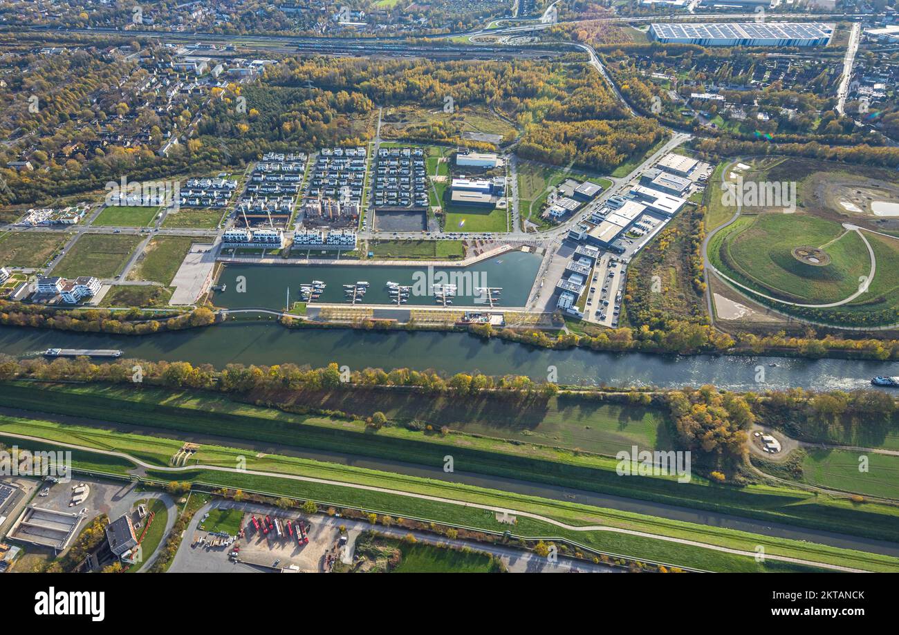 Aerial view, port quarter Graf Bismarck at marina Stoelting-Marina ...