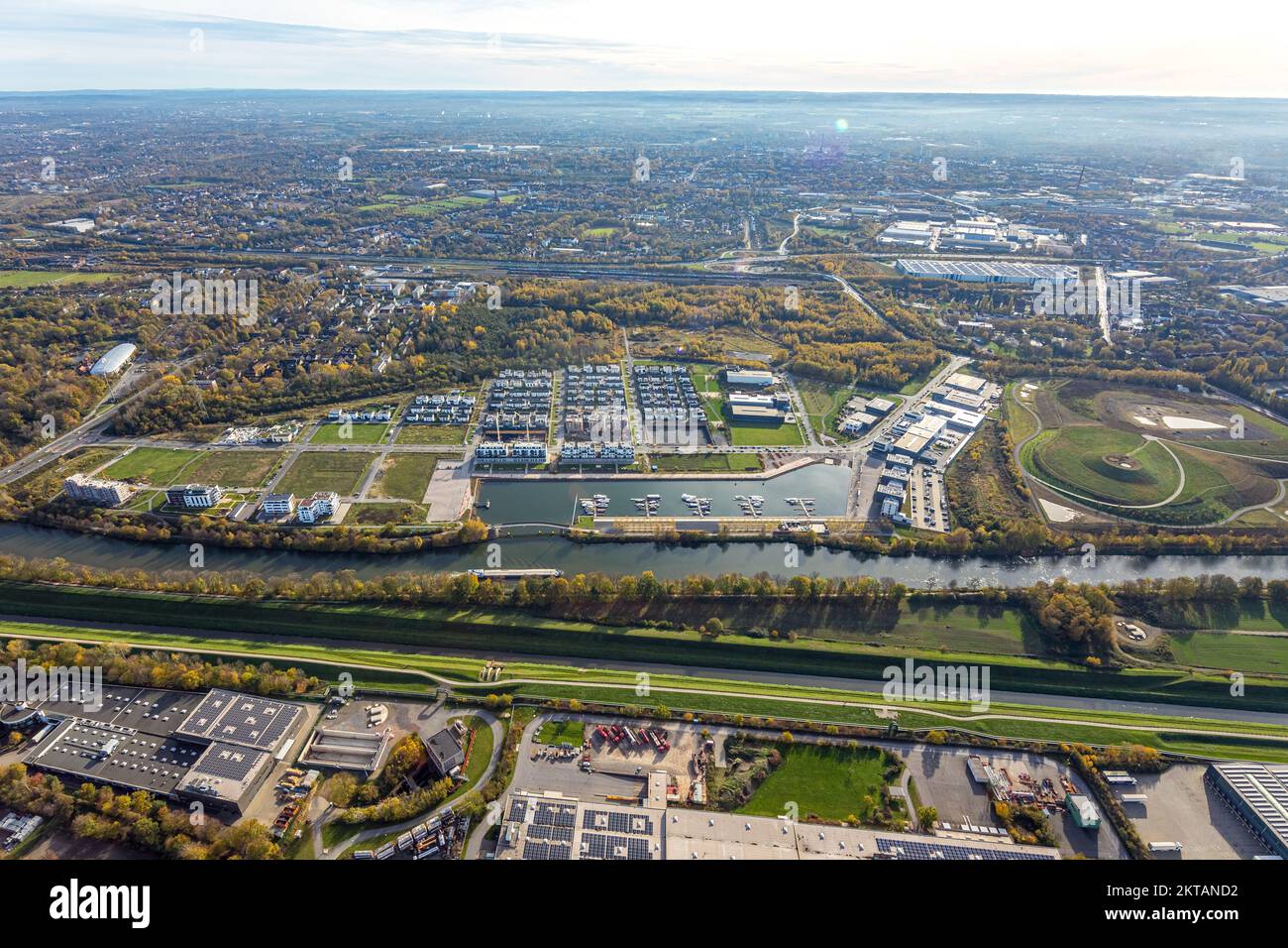 Aerial view, port quarter Graf Bismarck at marina Stoelting-Marina ...