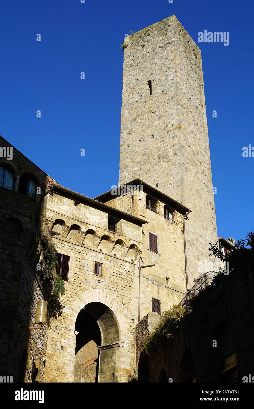 Torre dei Becci, tower, San Gimignano, Tuscany, Toscana, Italy, Europe ...