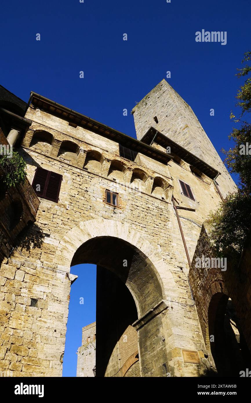Torre dei Becci, tower, San Gimignano, Tuscany, Toscana, Italy, Europe ...