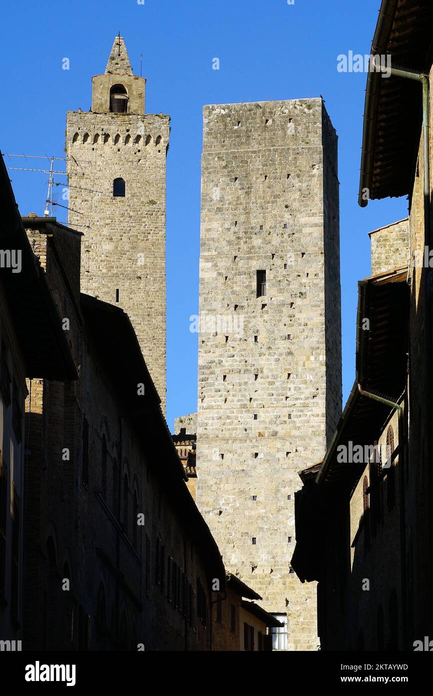 Torre Grossa, tower, San Gimignano, Tuscany, Toscana, Italy, Europe ...