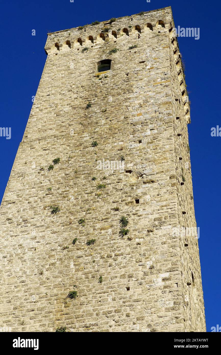 Torre Grossa, tower, San Gimignano, Tuscany, Toscana, Italy, Europe ...