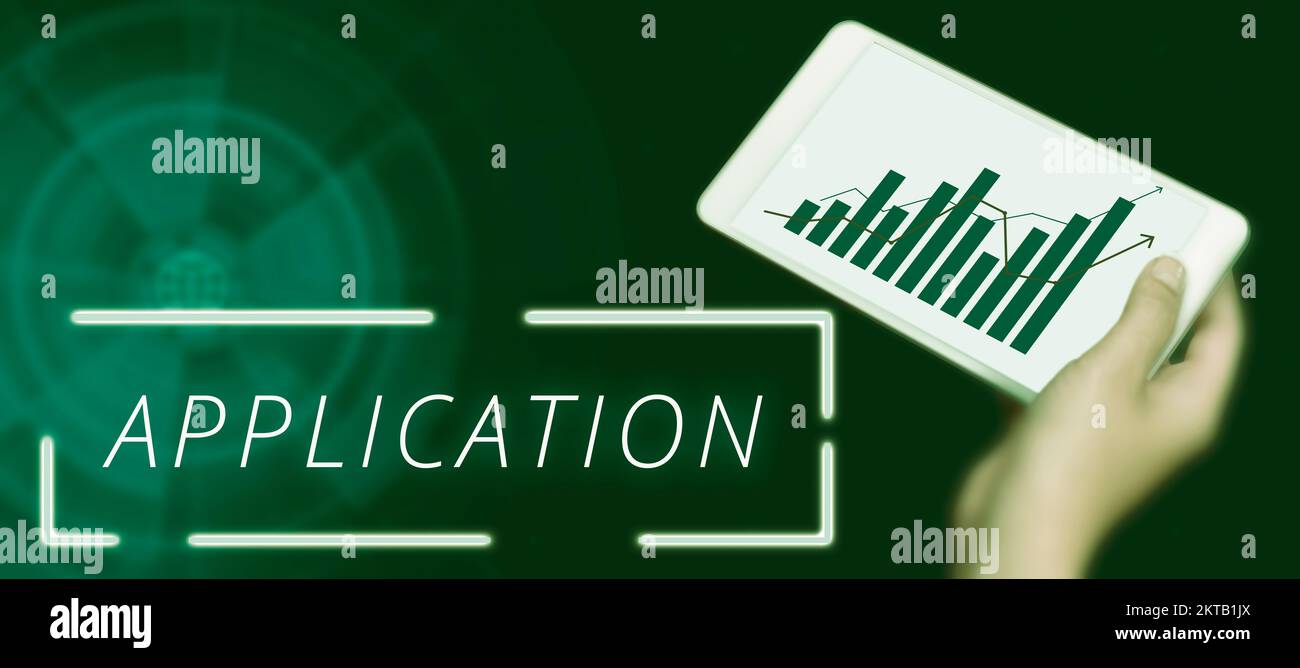 Text sign showing Application, Business concept an order for something ...