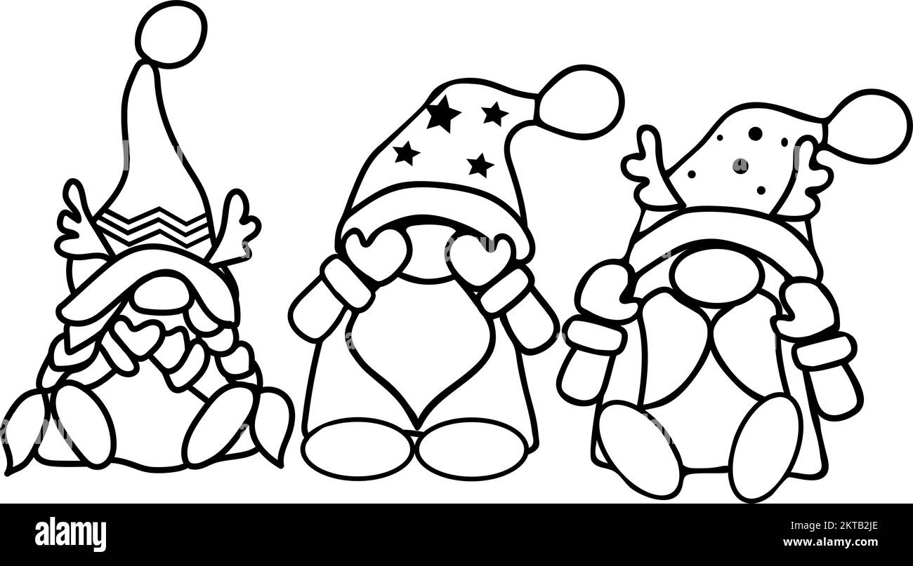 SVG Christmas gnomes. Cute Ornament. Quote for Happy Holidays. Perfect ...