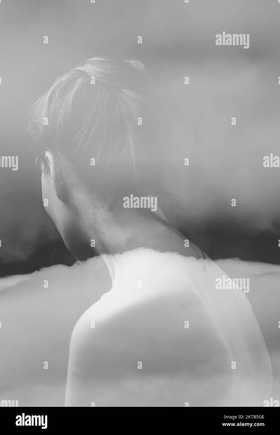 Woman hand behind back Black and White Stock Photos & Images - Alamy