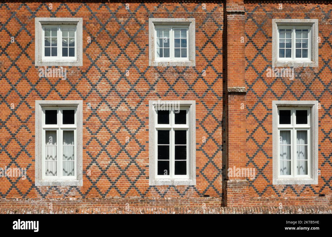 Architectural study of Beautiful ornate red brickwork Helmingham Hall ...