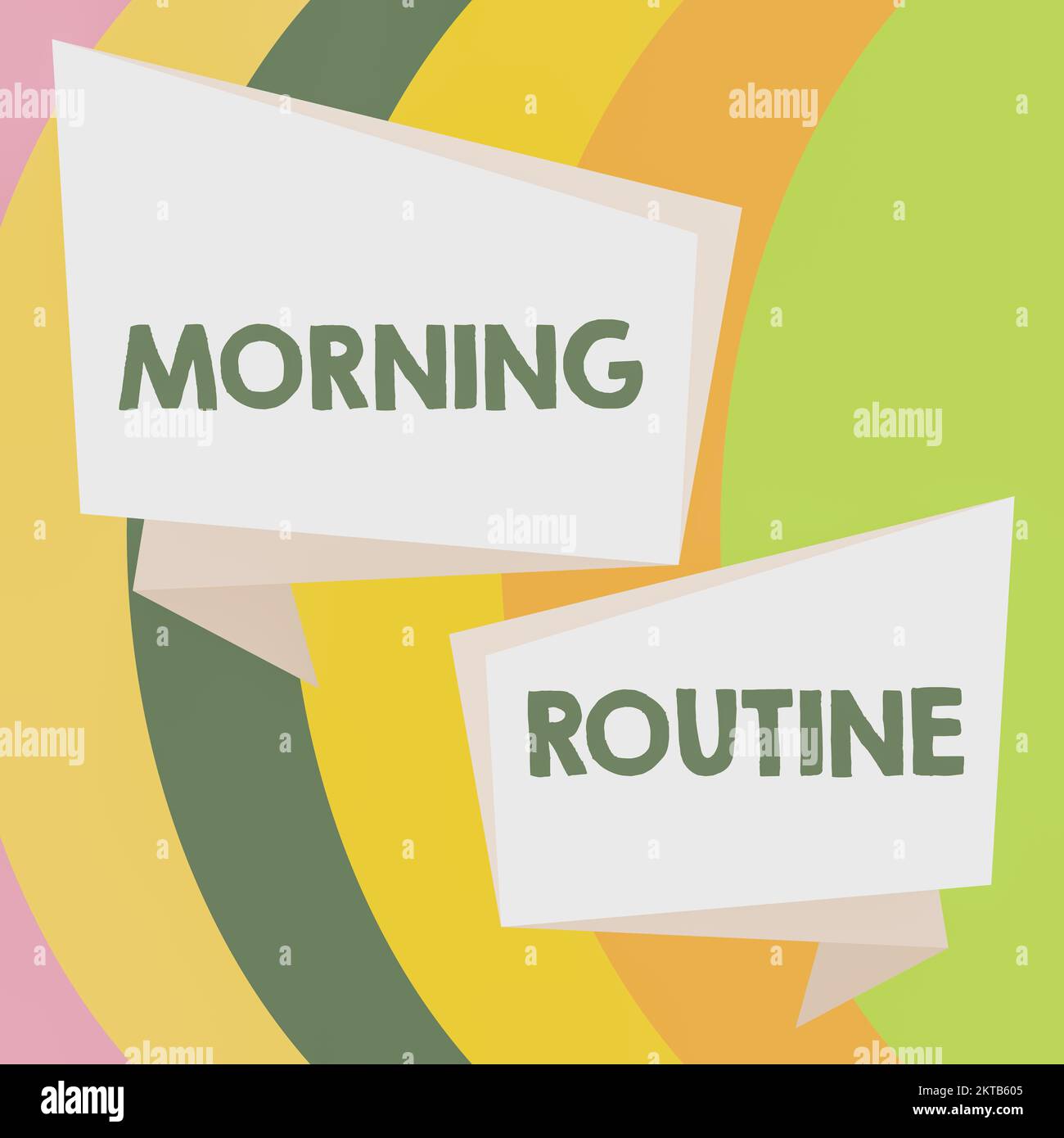 Writing displaying text Morning Routine, Concept meaning initiation of ...