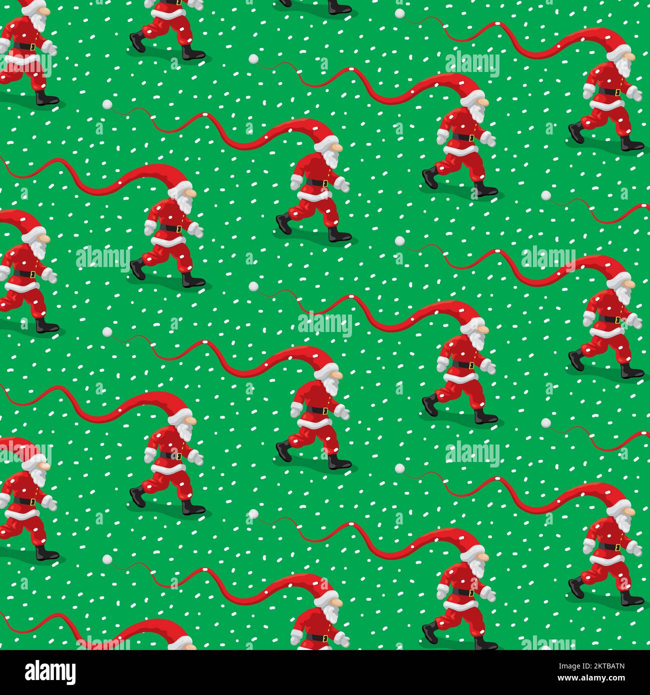 Santa Claus, background with seamless pattern, repeating vector ...