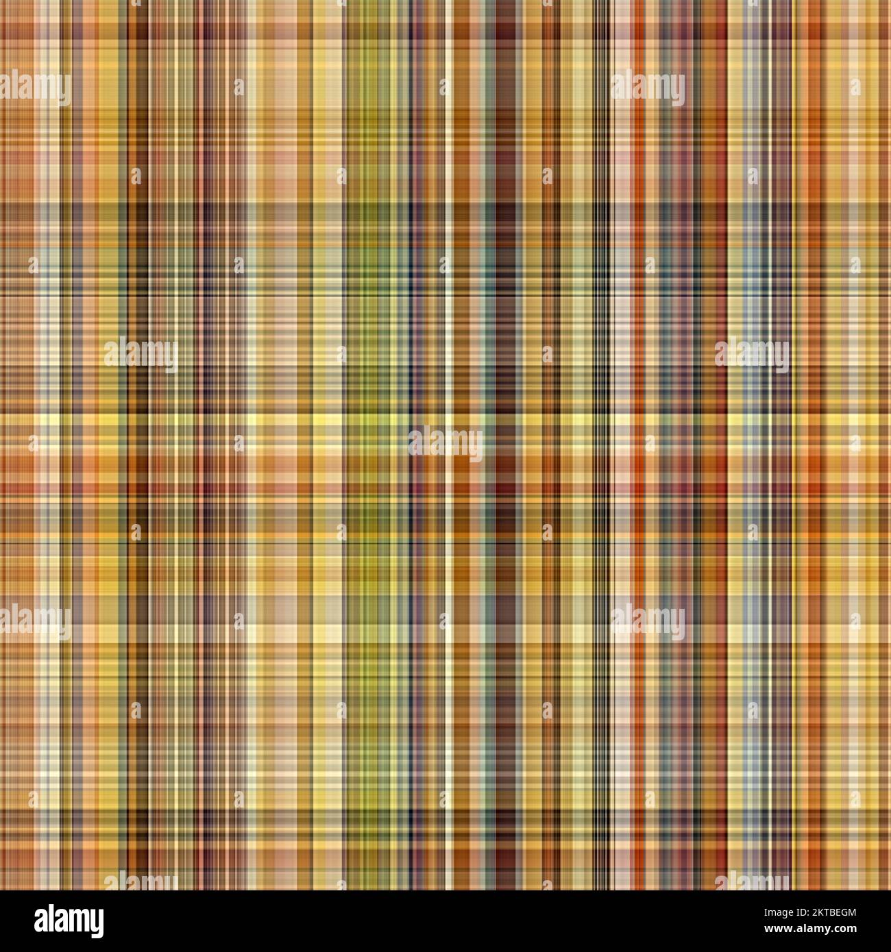 Woodland brown tartan seamless pattern textile. Tonal autumnal forest ...