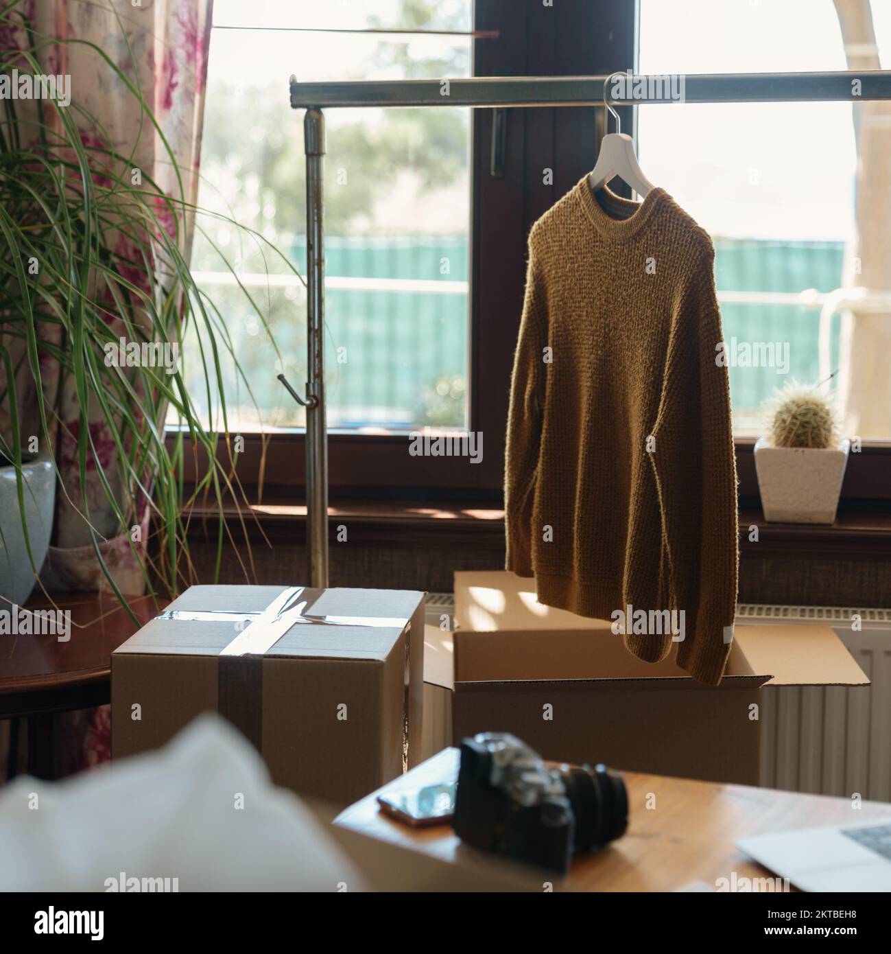 Store clothes boxes hi-res stock photography and images - Alamy