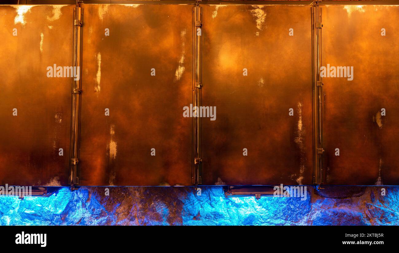 Panoramic grunge rusted metal texture, rust and oxidized metal ...