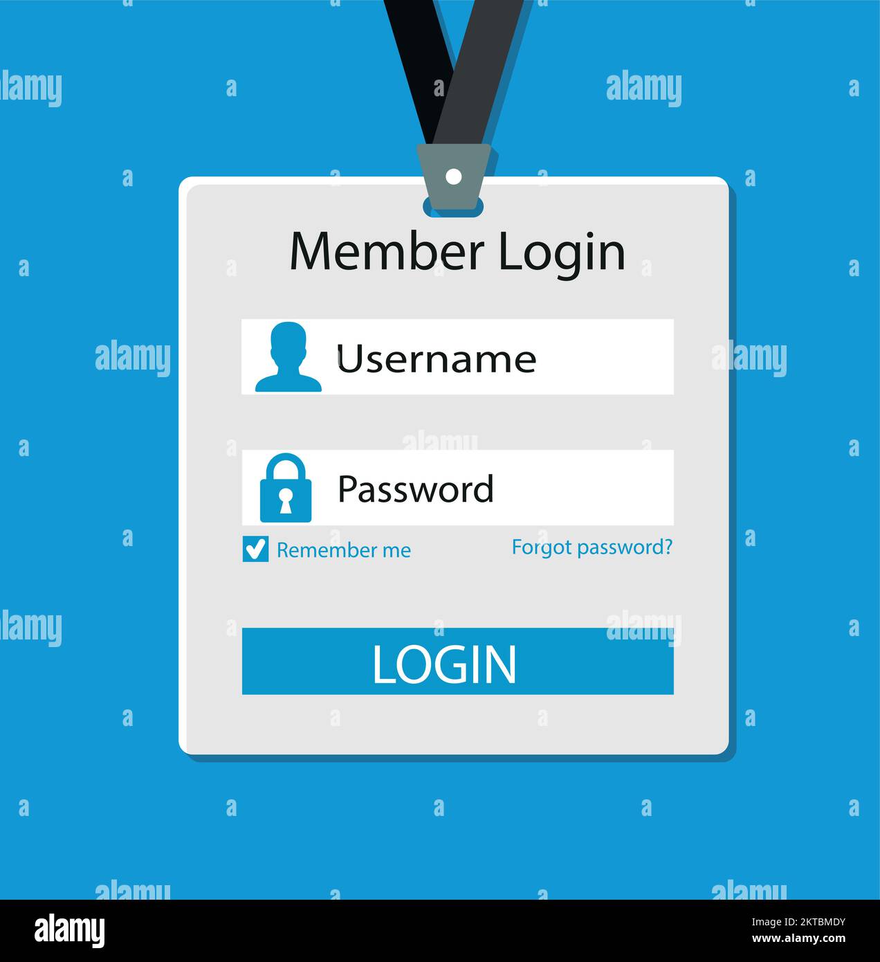 Desktop login icon - vector - Vector Stock Vector Image & Art - Alamy