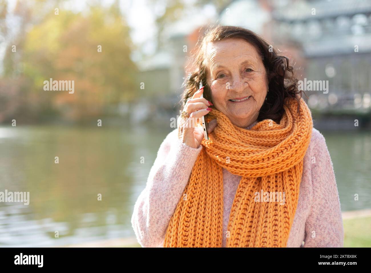 Old lady standing hi-res stock photography and images - Alamy