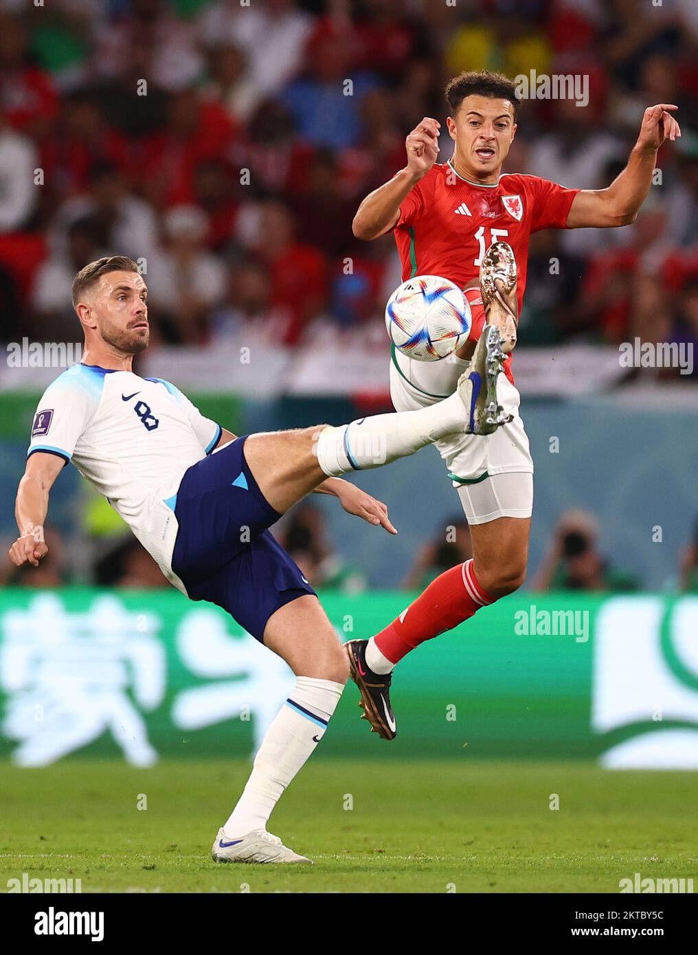 Al Rayyan, Qatar, 29th November 2022. Jordan Henderson of England ...