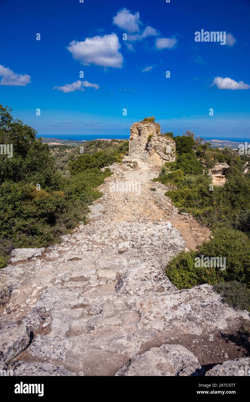The archaeological site at Eleftherna (Eleutherna) on Crete, Greece ...
