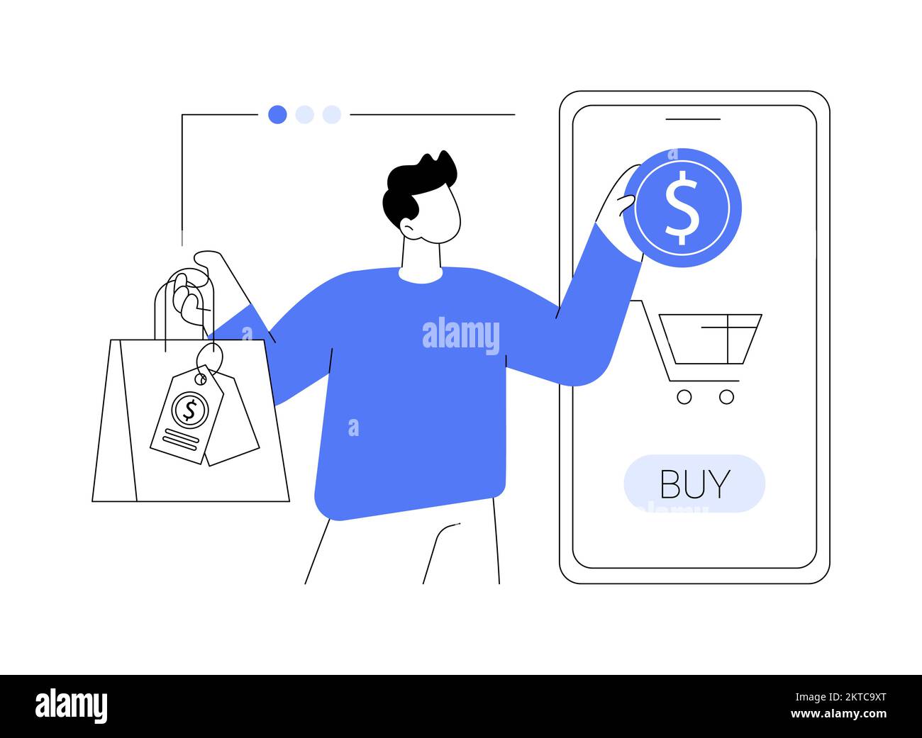 Virtual sales abstract concept vector illustration Stock Vector Image ...