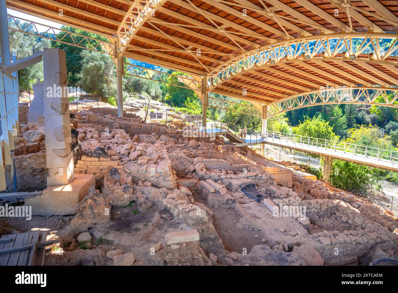 The archaeological site at Eleftherna (Eleutherna) on Crete, Greece ...