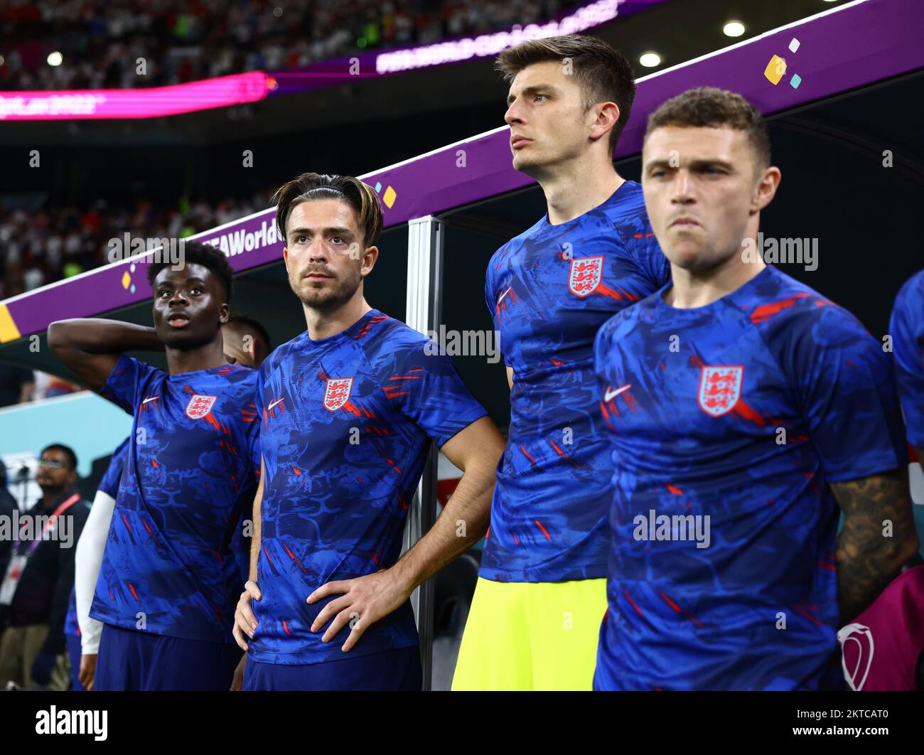 Al Rayyan, Qatar, 29th November 2022. Bukayo Saka Jack Grealish, Nick ...