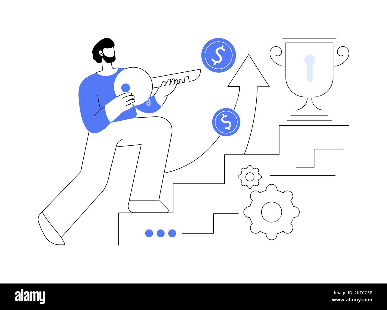 Key to success abstract concept vector illustration Stock Vector Image ...