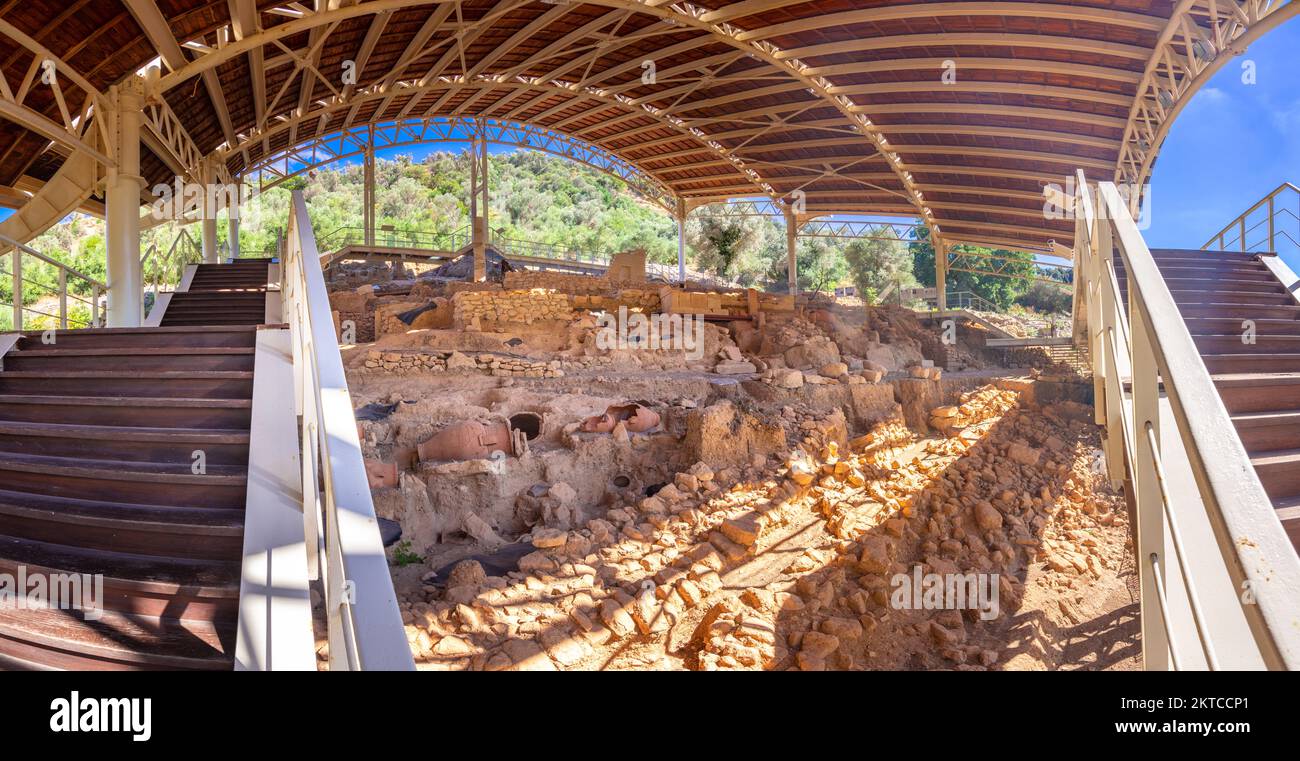 The archaeological site at Eleftherna (Eleutherna) on Crete, Greece ...
