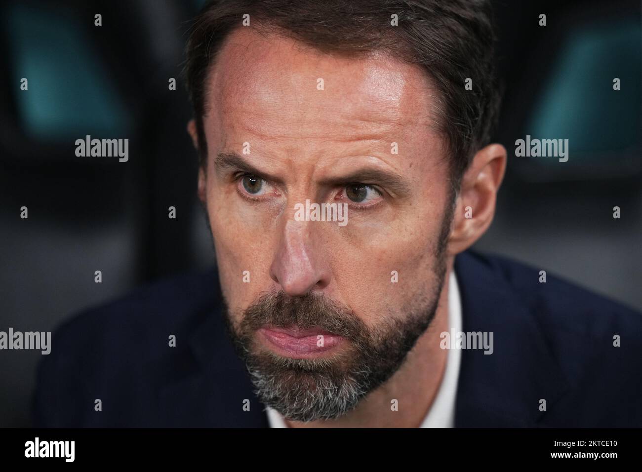 Rayan, Qatar. 29/11/2022, England head coach Gareth Southgate during ...