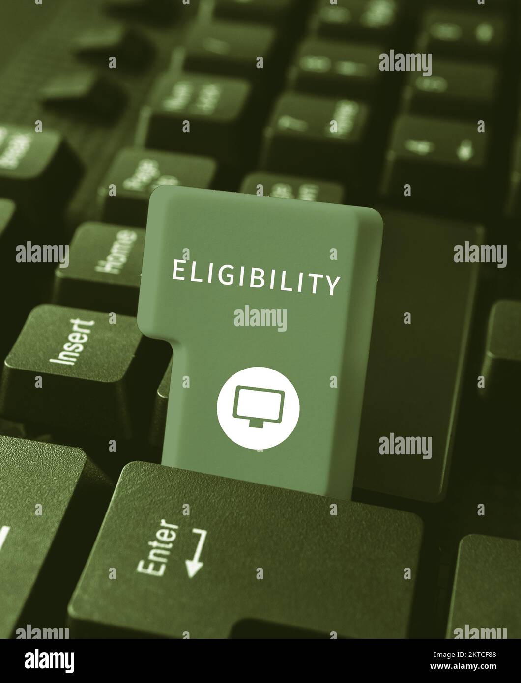 Sign displaying Eligibility, Concept meaning State of having the right ...